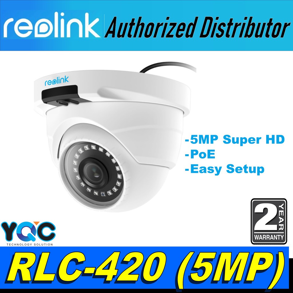 Reolink RLC-420 5MP PoE Dome Security IP Camera 5MP Super HD, Easy PoE ...
