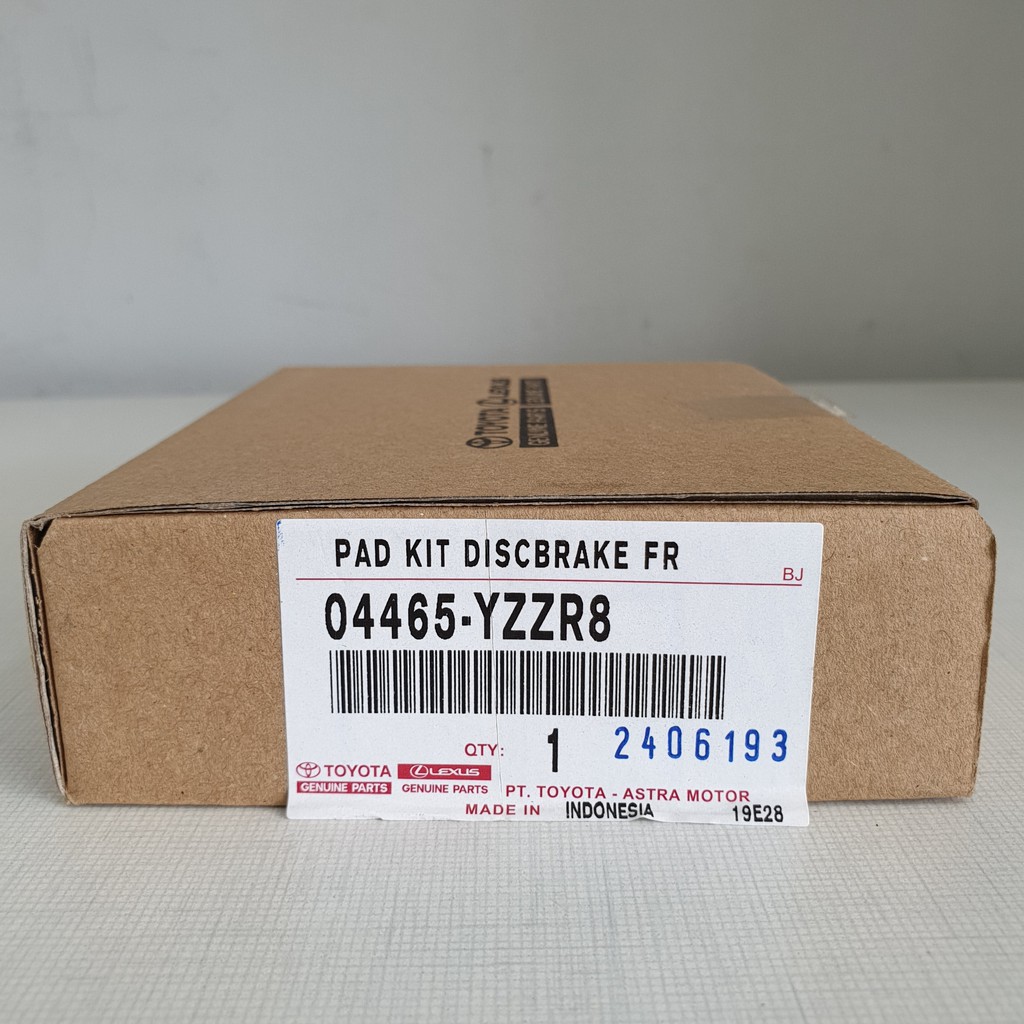 TOYOTA GENUINE FRONT BRAKE PADS 04465-YZZR8 FOR TOYOTA AVANZA / RUSH ...