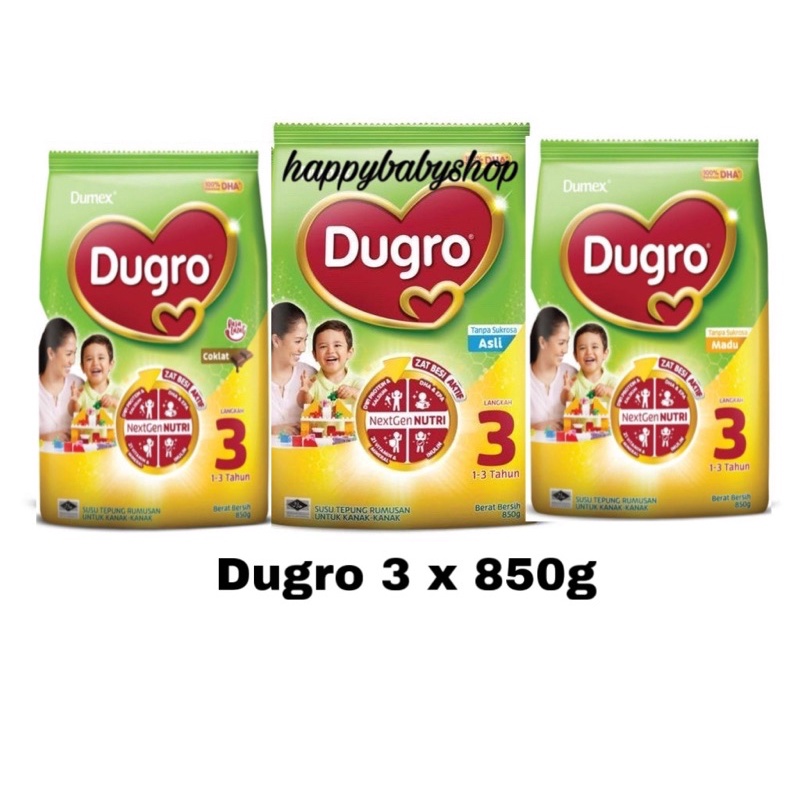 Dumex Dugro Step 3 (850g x 2 Packs) - Biasa, Madu, Coklat | Shopee Malaysia