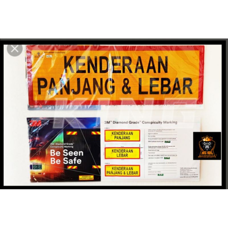 kenderaan panjang & lebar 100 %ORIGINAL 3m sirim logo sticker puspakom ...