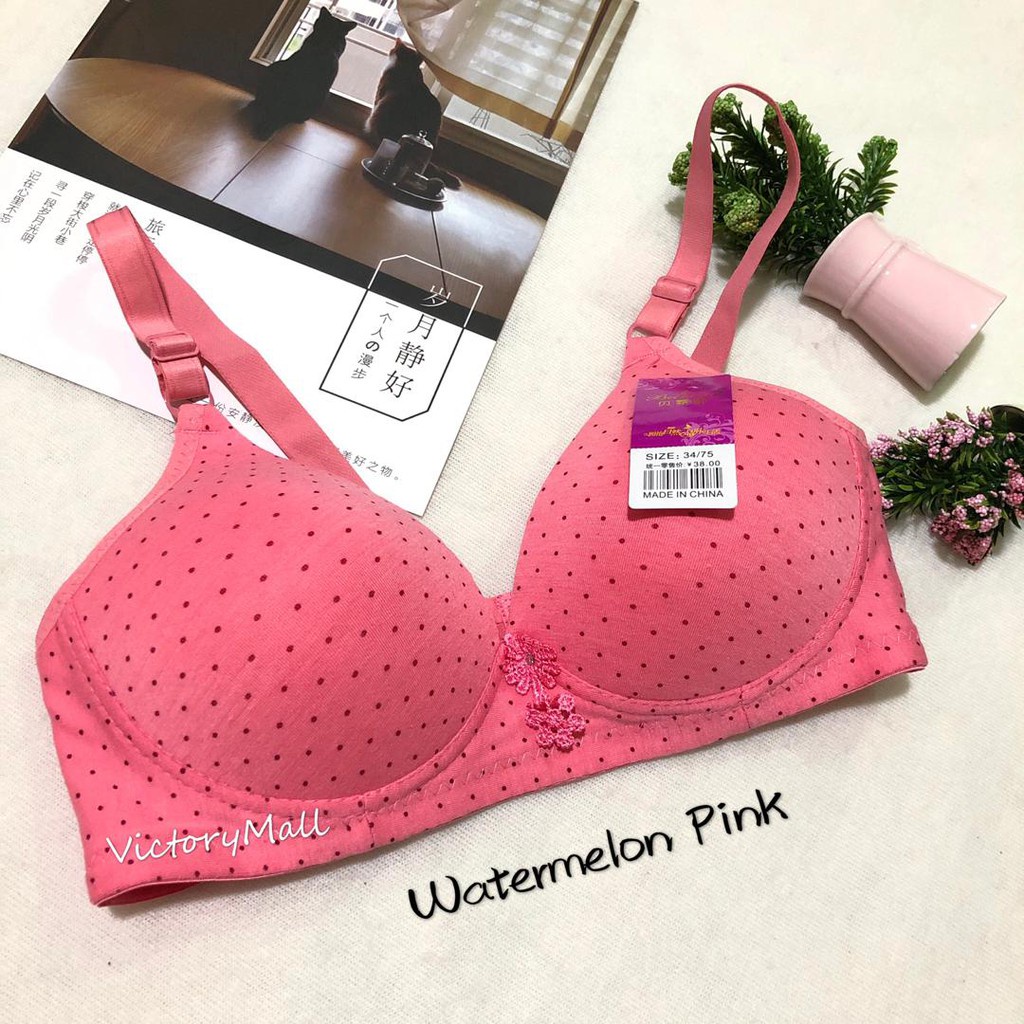 Pakaian wanita Bra Women Wireless Bra Cup ABC Thin Sponge Full Cup Bra ...