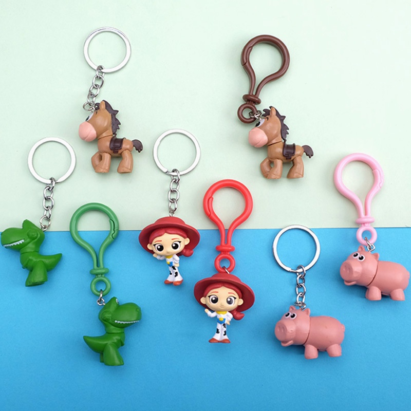 Creative Toy Story Keychain Anime Jessie Hug Dragon Ham Pig Red Heart ...