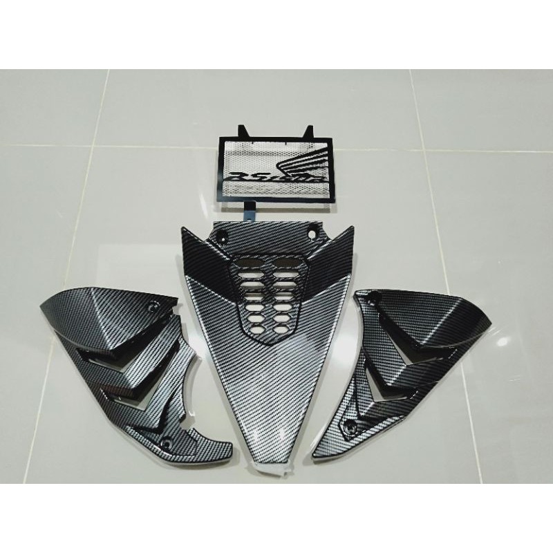 🔥🔥HONDA RS150/RS150R 🔥🔥3IN1 SET PACKAGE (CARBON)🔥 ENGINE COVER/RADIATOR ...
