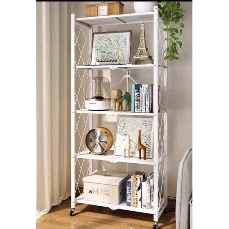 Foldable Storage Rack With Wheel Rak Dapur Rak Kabinet Dapur Rak ...