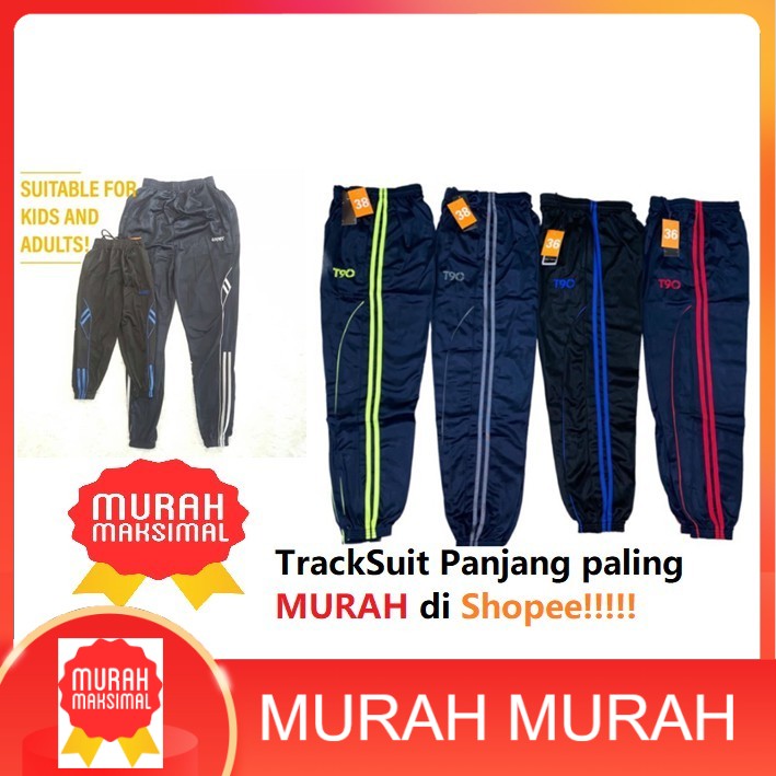 T90 UNISEX ADULT / KIDS LONG TRACKSUIT REGULAR FIT SELUAR PANJANG ...