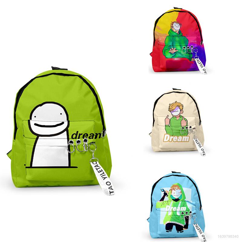 Minecraft Dream SMP 3D Uniex Backpack Cute Dreamwastaken Elementary ...