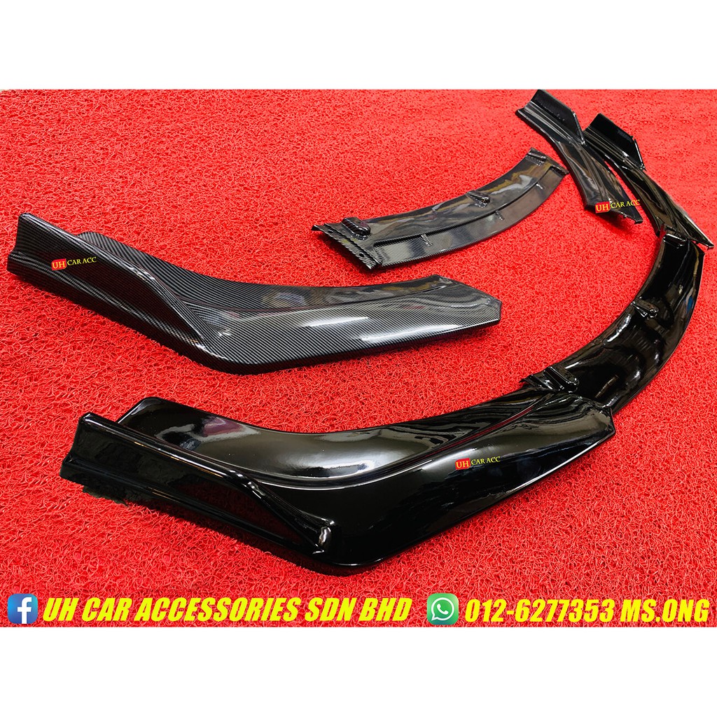 Honda Civic fc 2016-2019 3pcs front bumper diffuser front lip lips ...