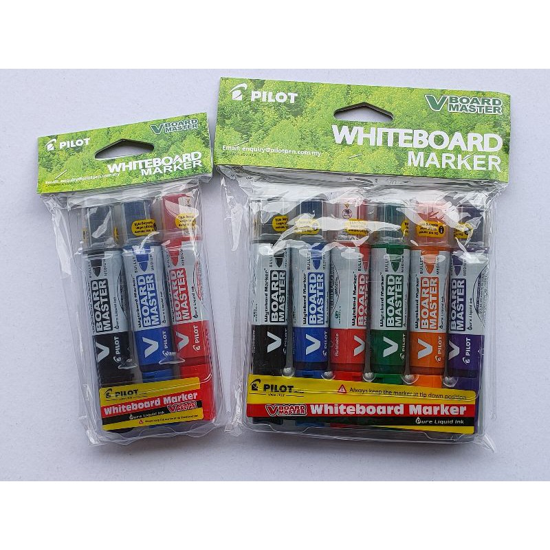 Pilot V Board Master Whiteboard Marker With Free Case (3Pcs / 6Pcs ...