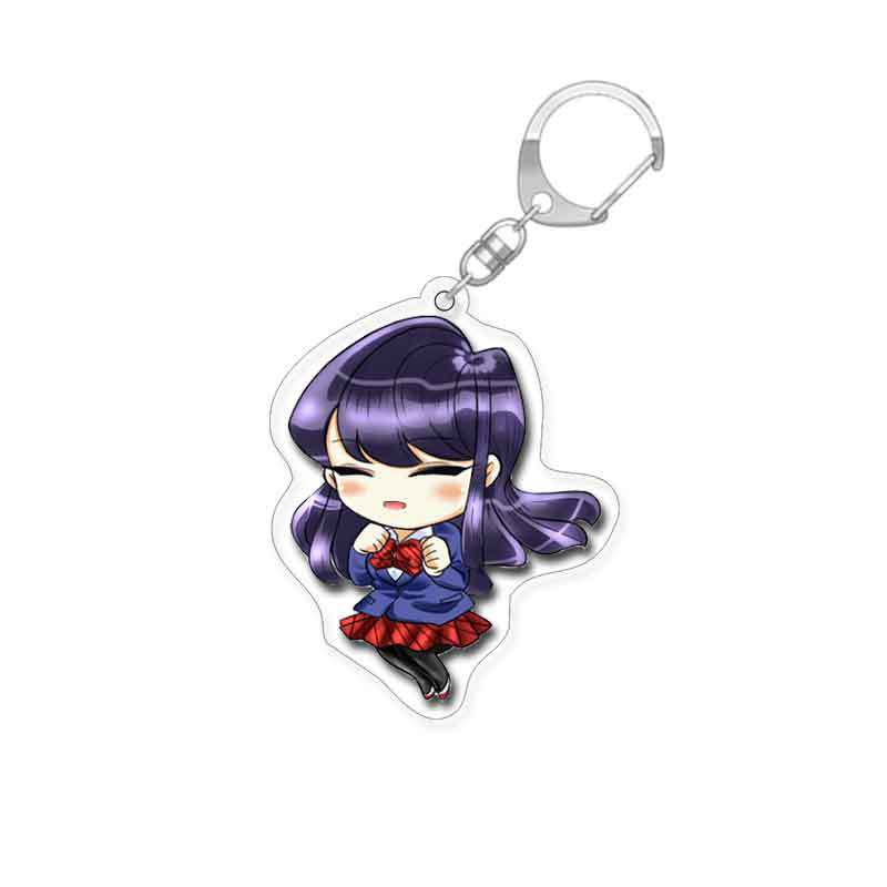 Cute Komi Can't Communicate Keychain Anime Keyring Cute Bag Pendant ...