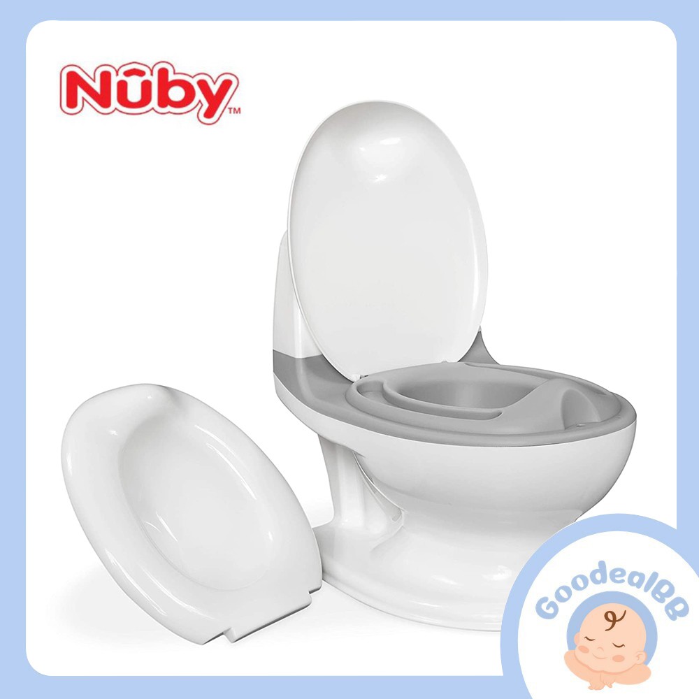 Nuby My Real Potty Mini Size Training Toilet with Life-Like Flush ...