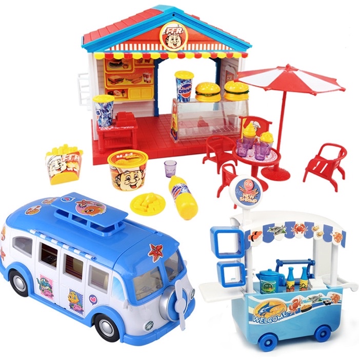 Camping Trucks Toy Baby Bus Fast Food Truck Car Toys Picnic Truck ...