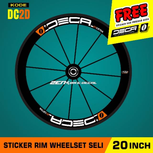 Decal Sticker RIM WHEELSET SELI/Folding Bike RING 20 INCH Code DC2D ...