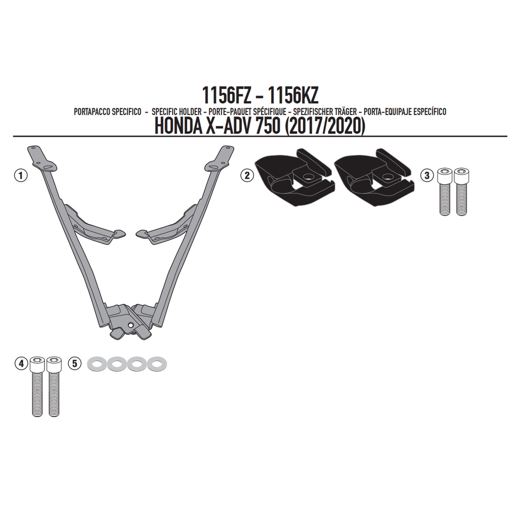 KAPPA XADV 750 TOP BOX BRACKET TOP CASE RACK | Shopee Malaysia