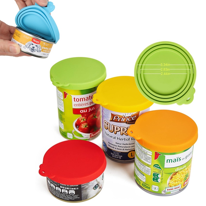 Multicolor Pet Canned Cover Silicone Dogs Cats Food Storage Cap Seal ...