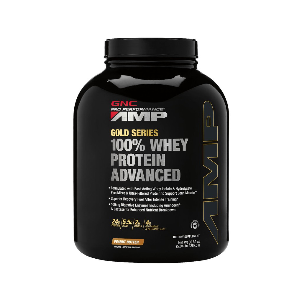 GNC PRO PERFORMANCE® AMP GOLD Gold Series 100% Whey Protein Advanced ...