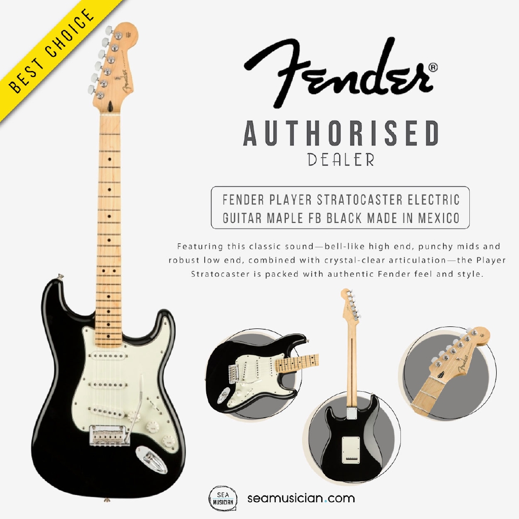 FENDER PLAYER SERIES STRATOCASTER ELECTRIC GUITAR MAPLE FRETBOARD COLOR ...