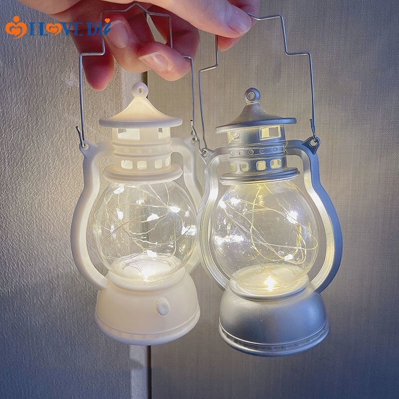 Portable Battery Powered LED Retro Night Lantern/ 4 Colors Hangable ...
