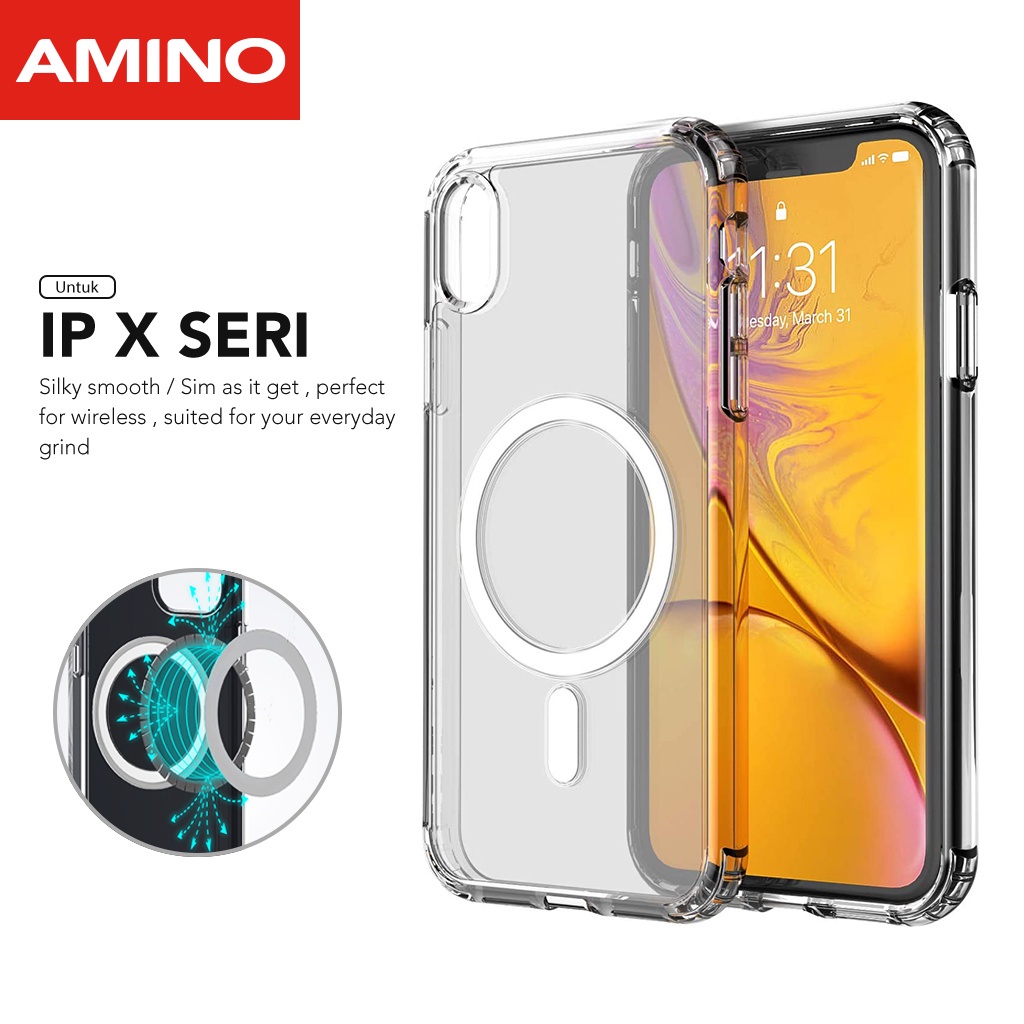 Magnetic Case for Iphone X XS XR XS MAX Clear Hybrid Bumper Casing ...