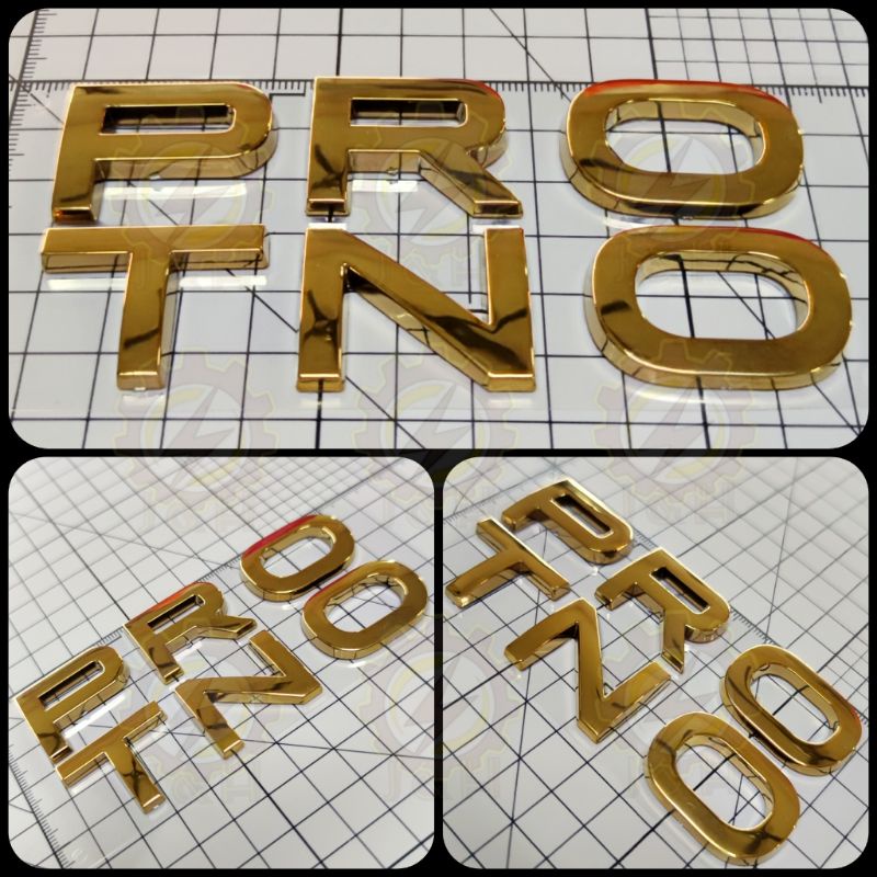 100% PROTON ORIGINAL SIZE REAR & FRONT BONNET WORDING LOGO / EMBLEM ...