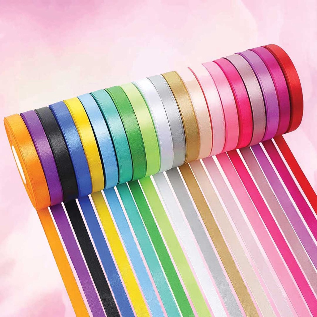 10mm 22M Satin Wrapping Ribbon pretty Decorative Gift Wrap Wedding ...