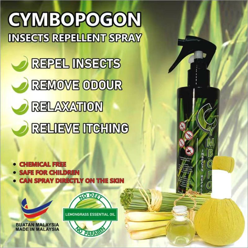 Cymbopogon Insects Repellent Spray 香茅精油蚊虫喷雾 | Shopee Malaysia