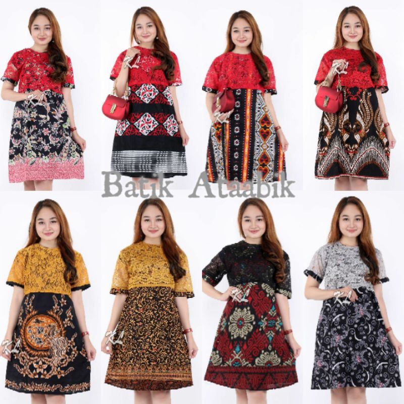 KATUN Batik Cotton MIX Brocade DRESS 0201 | Shopee Malaysia