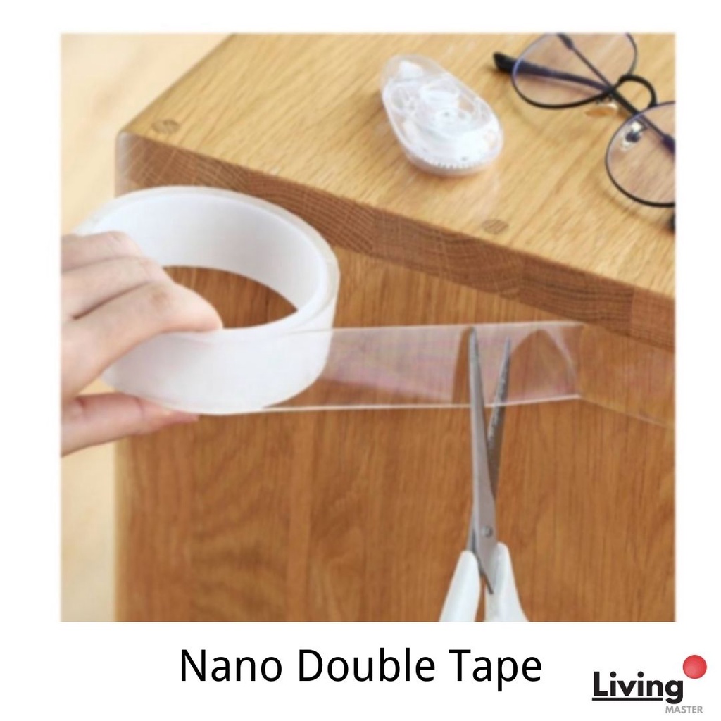 Nano Double Tape Transparent Sided Tape Reusable Strong Stickiness ...