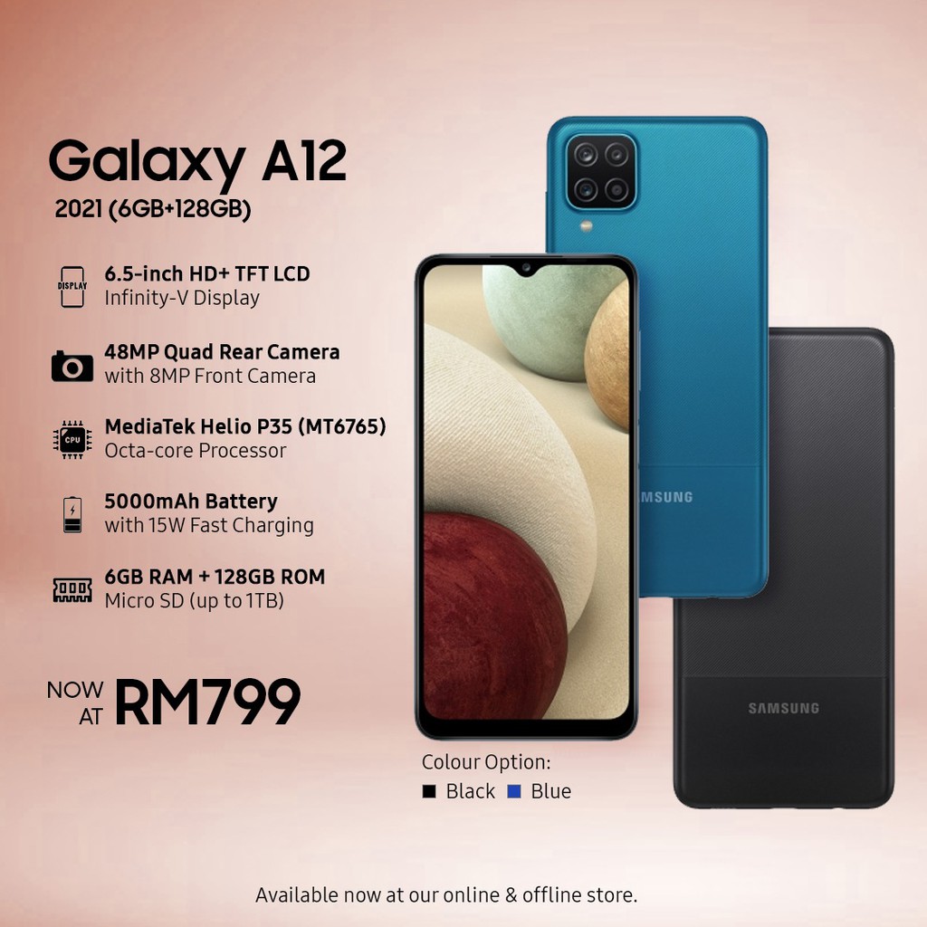 [ NEW ] Samsung Galaxy A12 ( 6GB RAM + 128 GB ROM ) 1Year Warranty By ...