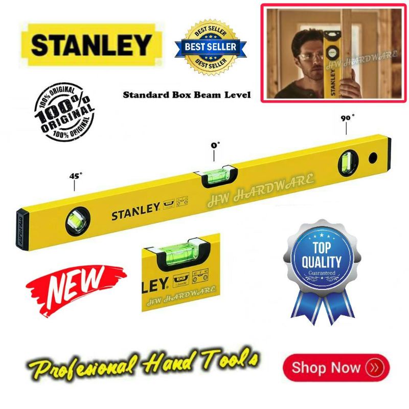 Stanley Aluminium Level Original Heavy Duty Level Water Level Timbang ...