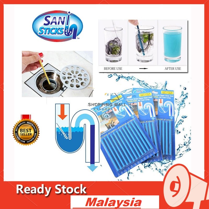 🌹READY STOCK🌹 SANI STICK Magical Sink 12 Pcs Sticks Kitchen Toilet Sink ...