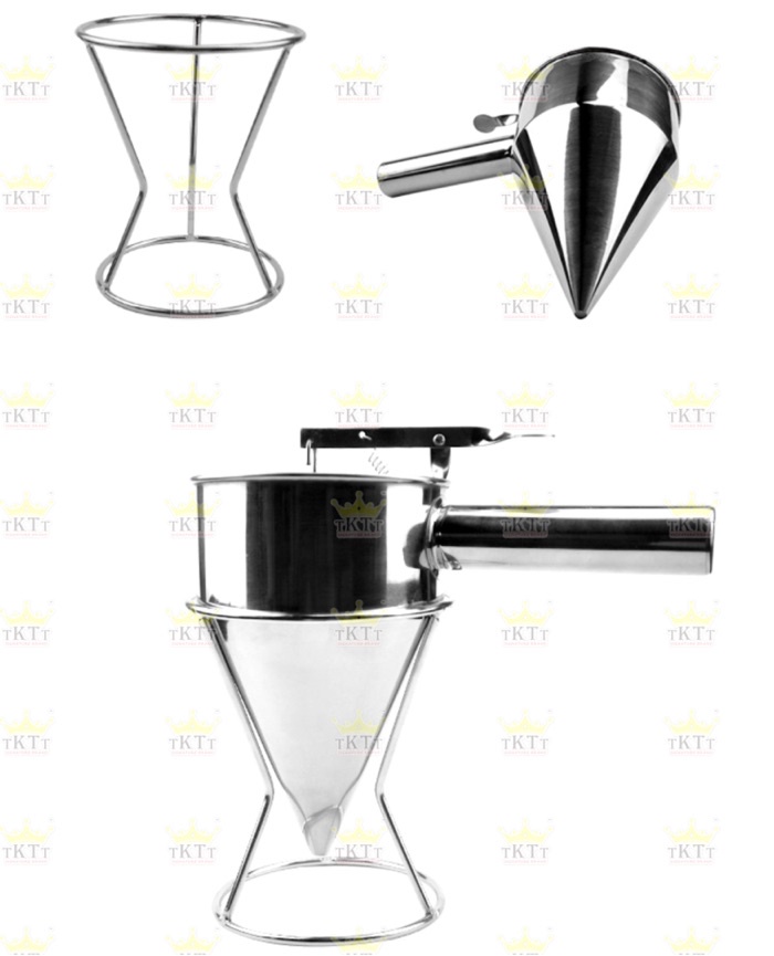 TKTT ™️ Stainless Steel Funnel Takoyaki Ball Funnel With Stand Set ...