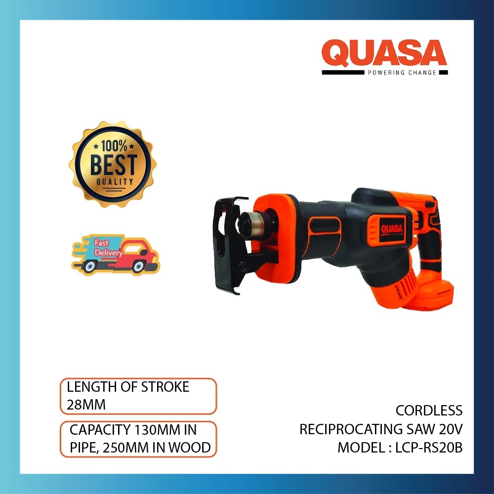 QUASA LCP-RS20B 20V Cordless Reciprocating Saw 3000RPM (SOLO / SET ...