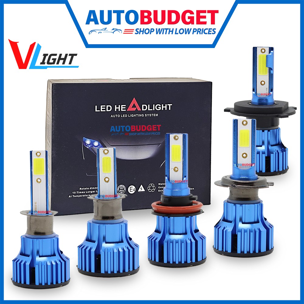 VLight DOB Car LED Headlight | 6000K White Light | H1 H3 H4 H7 H11 9005 ...