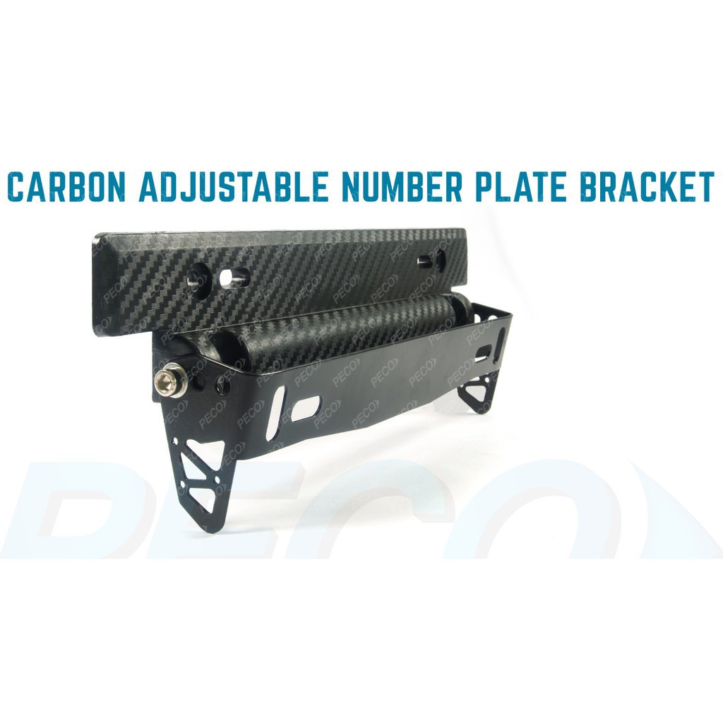 UNIVERSAL CARBON ADJUSTABLE NUMBER PLATE BRACKET WITH OUT WORDING ...