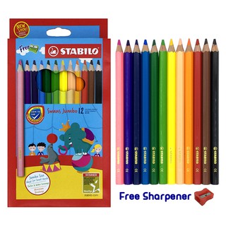 Stabilo Swan Jumbo Color Colour Pencils 12S 12L 18L 24L 1877J (pensil ...