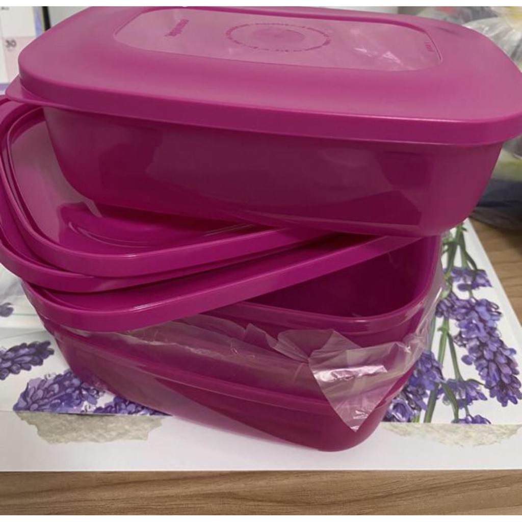 Tupperware Small Rectangular Saver 500ml x4 units -Ready stock | Shopee ...