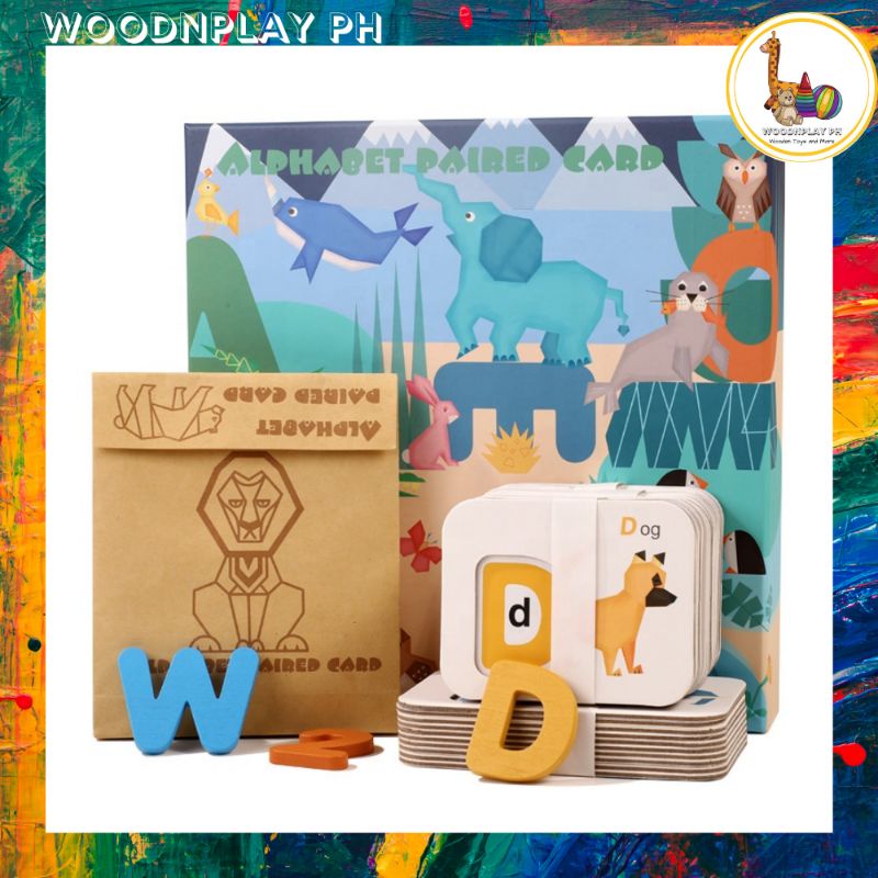 Toddlers Alphabet and Number Flash Cards, Educational Toy ABC Wooden ...