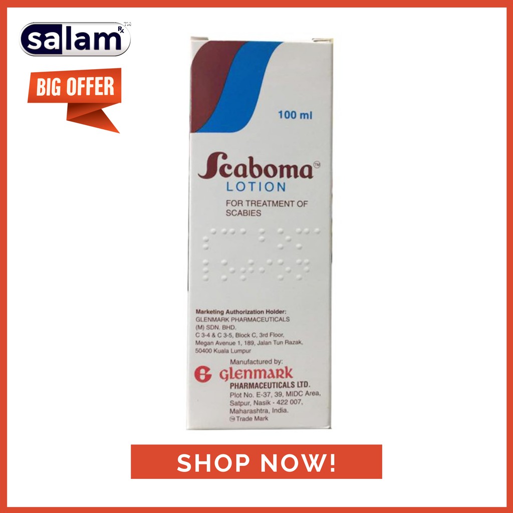 SCABOMA LOTION 100ML ( ADULT ONLY / TREATMENT FOR SCABIES / KUDIS BUTA ...