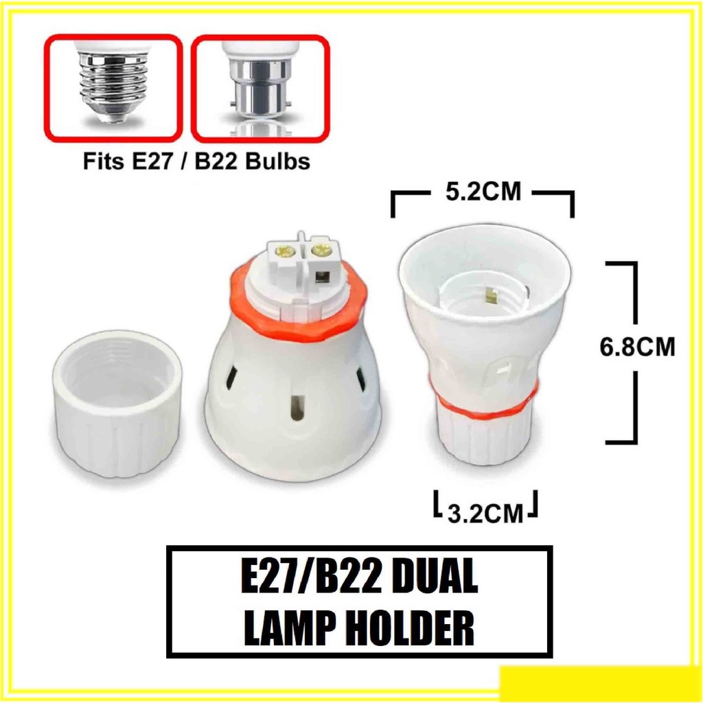 E14/E27/B22 Lamp Holder / Battern Holder / Wedge Holder/ ES TO BC / BC ...