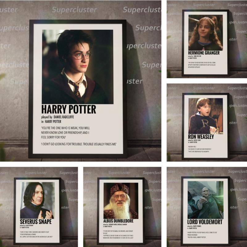 Harry Potter Canvas Characters Painting Movie Poster Wall Print ...
