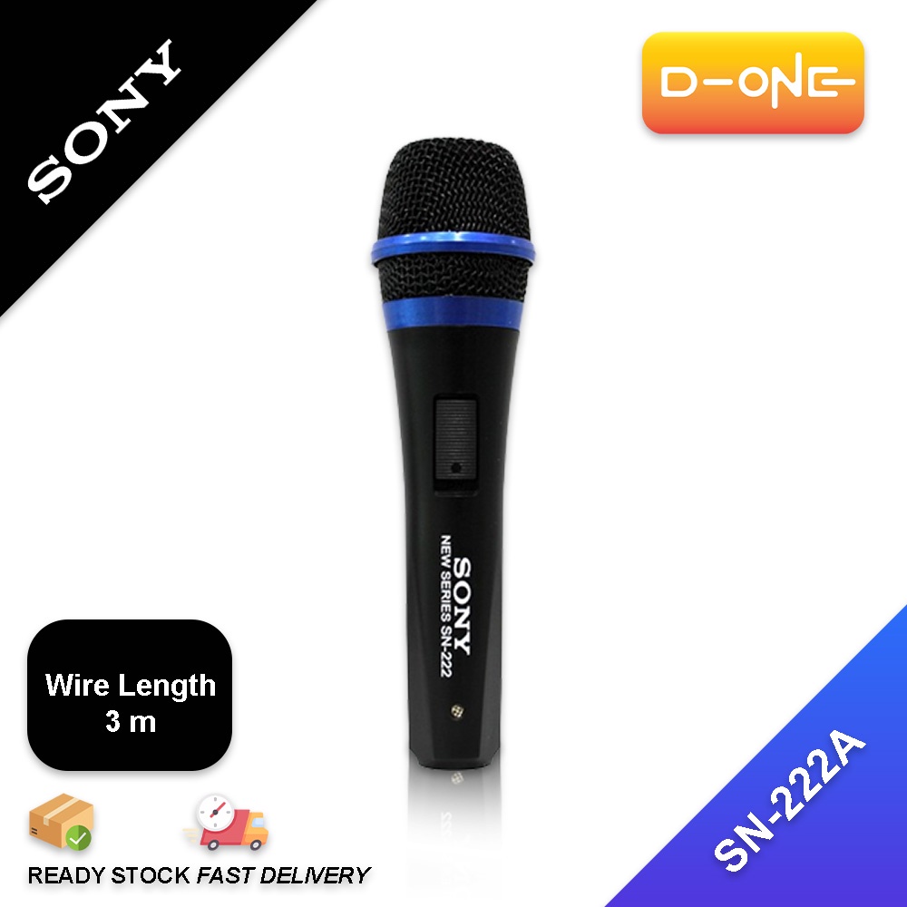 Sony Professional Dynamic Microphone For Vocal/Karaoke SN-222A Wire MIC ...