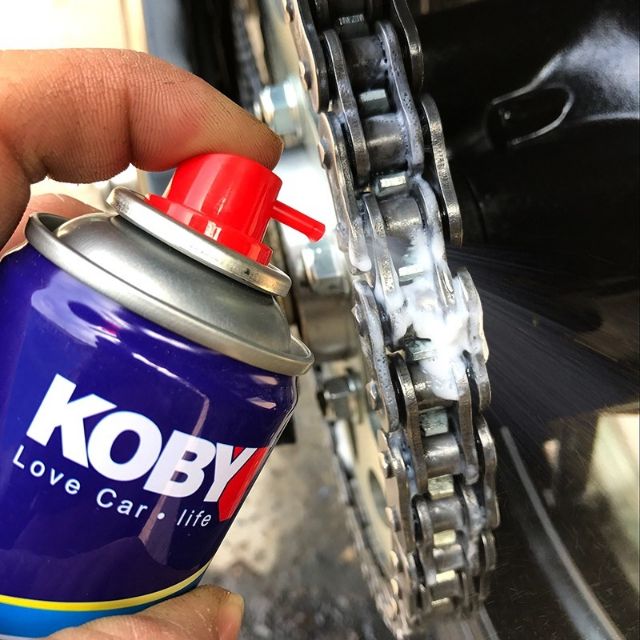 ORIGINAL KOBY CHAIN LUBE o-ring chain can use LANTAI SPARY 250ML CHAIN ...