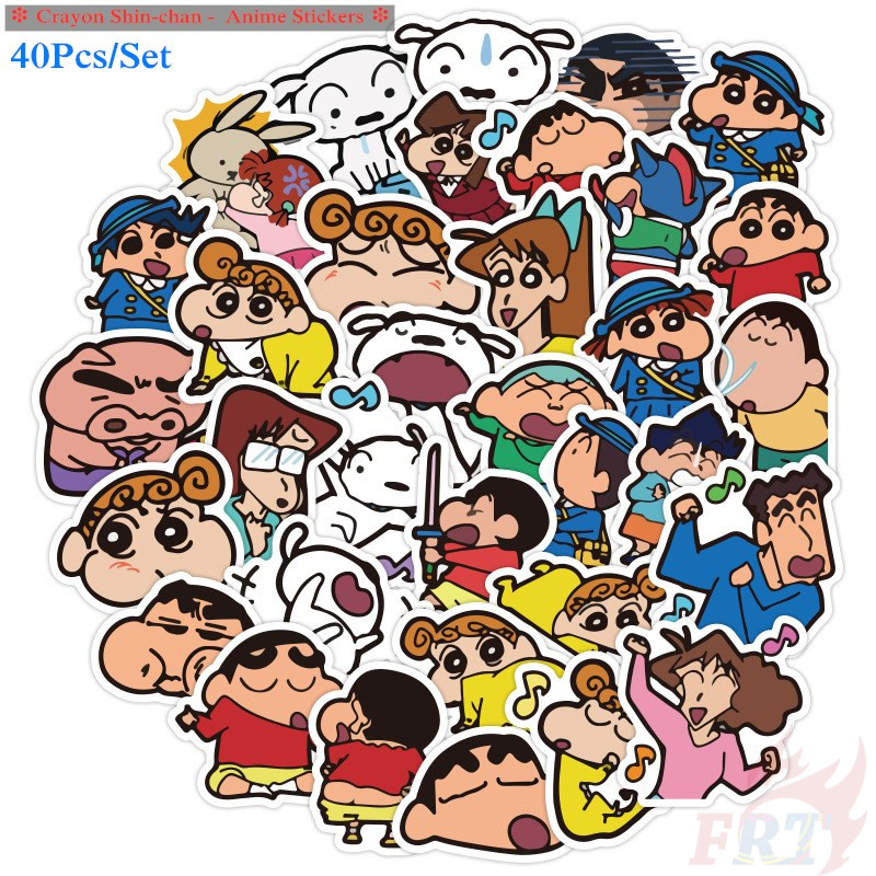 Crayon Shin-chan Series 02 Stickers 40Pcs/Set DIY Decals Stickers for ...