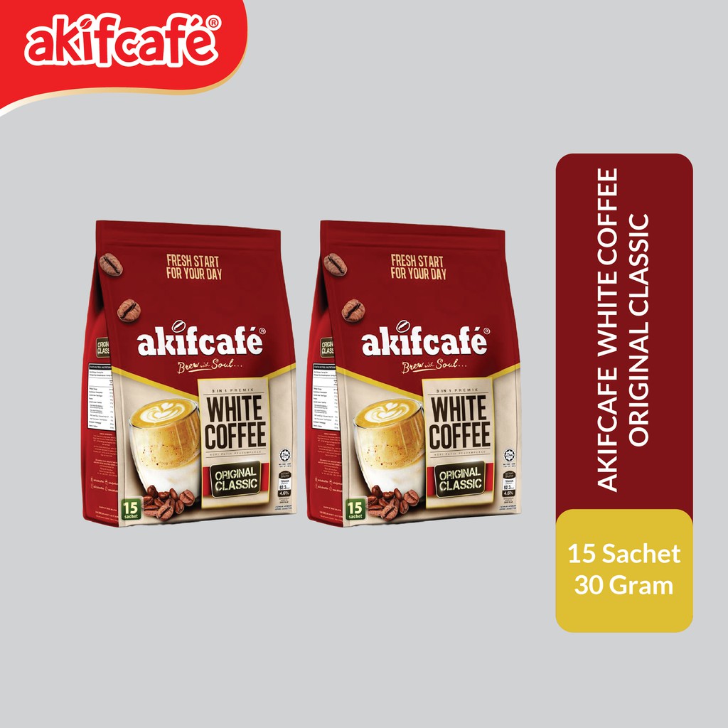 Akifcafe 3 in 1 White Coffee Original Classic Combo 2 bag (30g X 15 ...