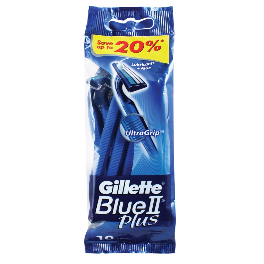 Gillette Blue II Plus Ultra Grip 10's (G) | Shopee Malaysia