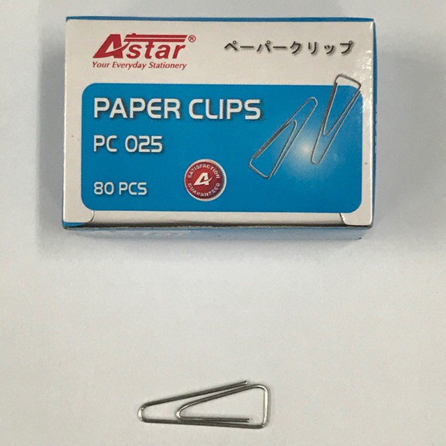 Astar Paper Clips - 1 small box (PC025 / 25mm / 80pcs / Triangle ...