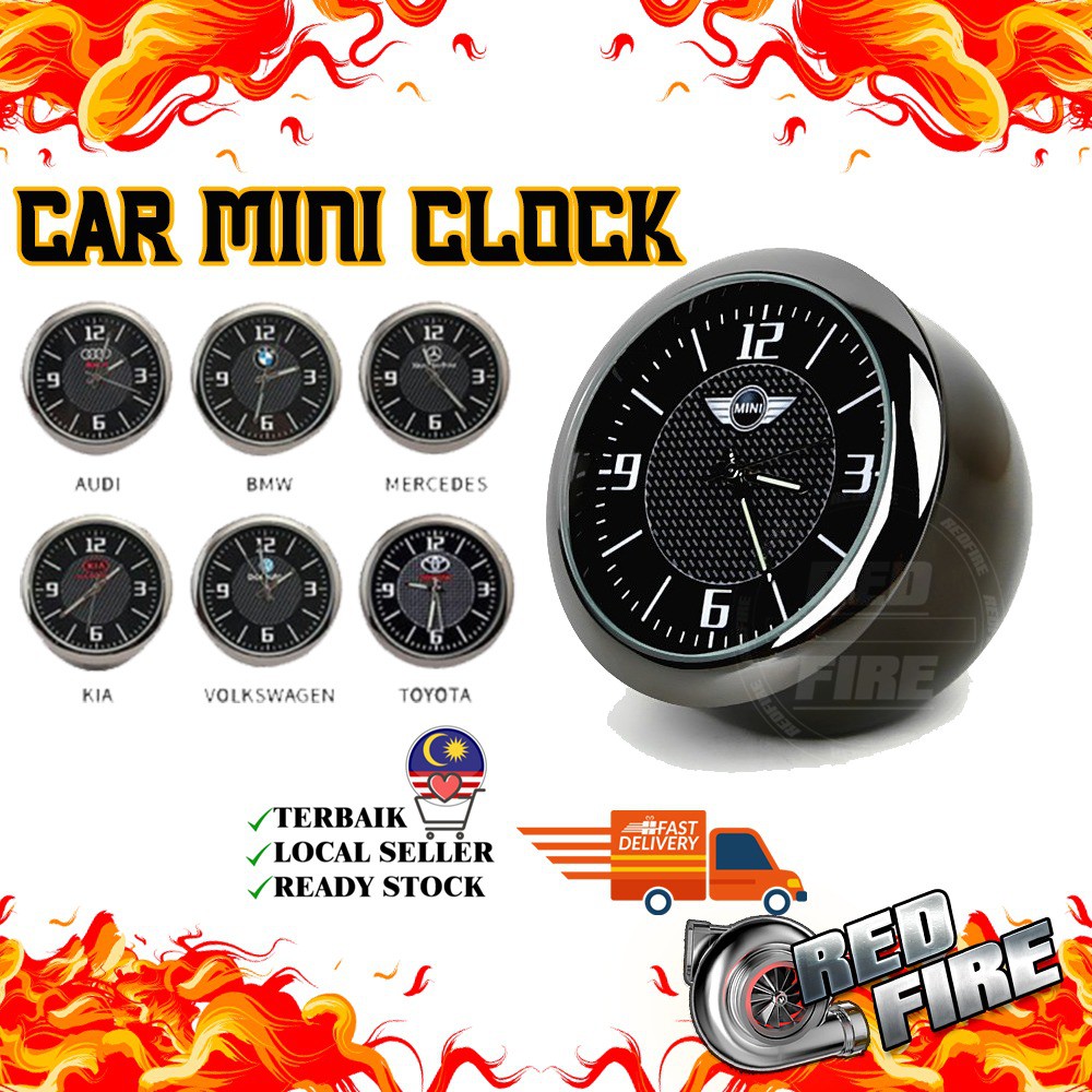 Car Mini Luminous Interior Quartz Clock Proton Perodua Toyota Honda ...