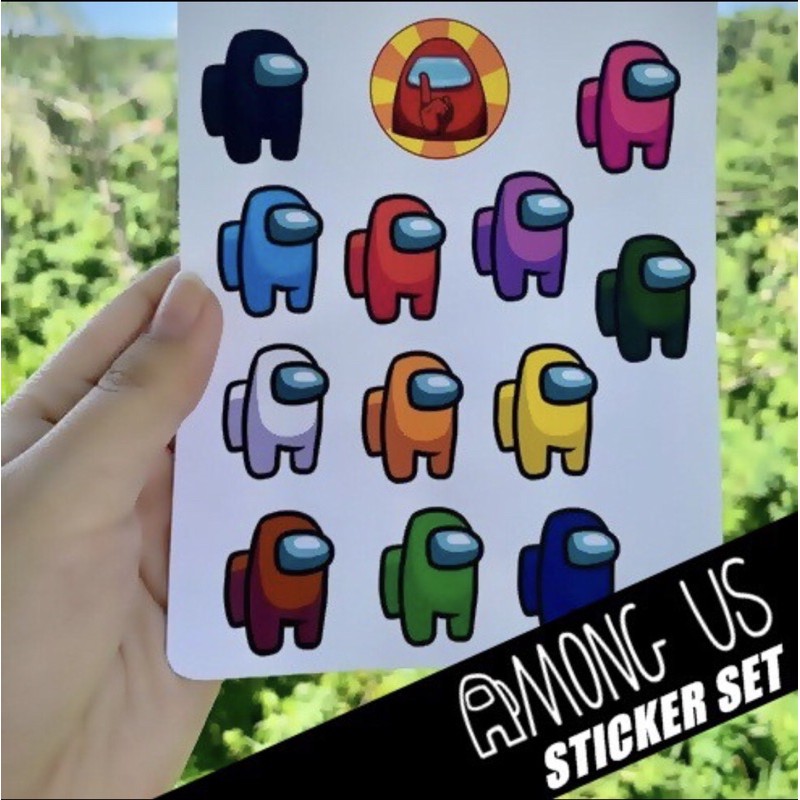 AMONG US Sticker Sets 1. Characters 2.Dead Body Found 3.Meeting 4.Ghost ...