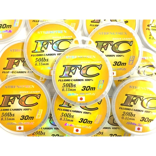 AWASHIMA 🇯🇵 100% Fluorocarbon FC Shock Leader 30m | Shopee Malaysia