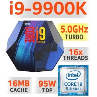 Intel® Core™ i9-9900K Processor (16M Cache, up to 5.00 GHz) i9 9900K ...